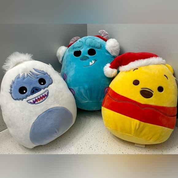 Toys | Set Of 3 Christmas Holiday Squishmallows Pooh Sully And ...